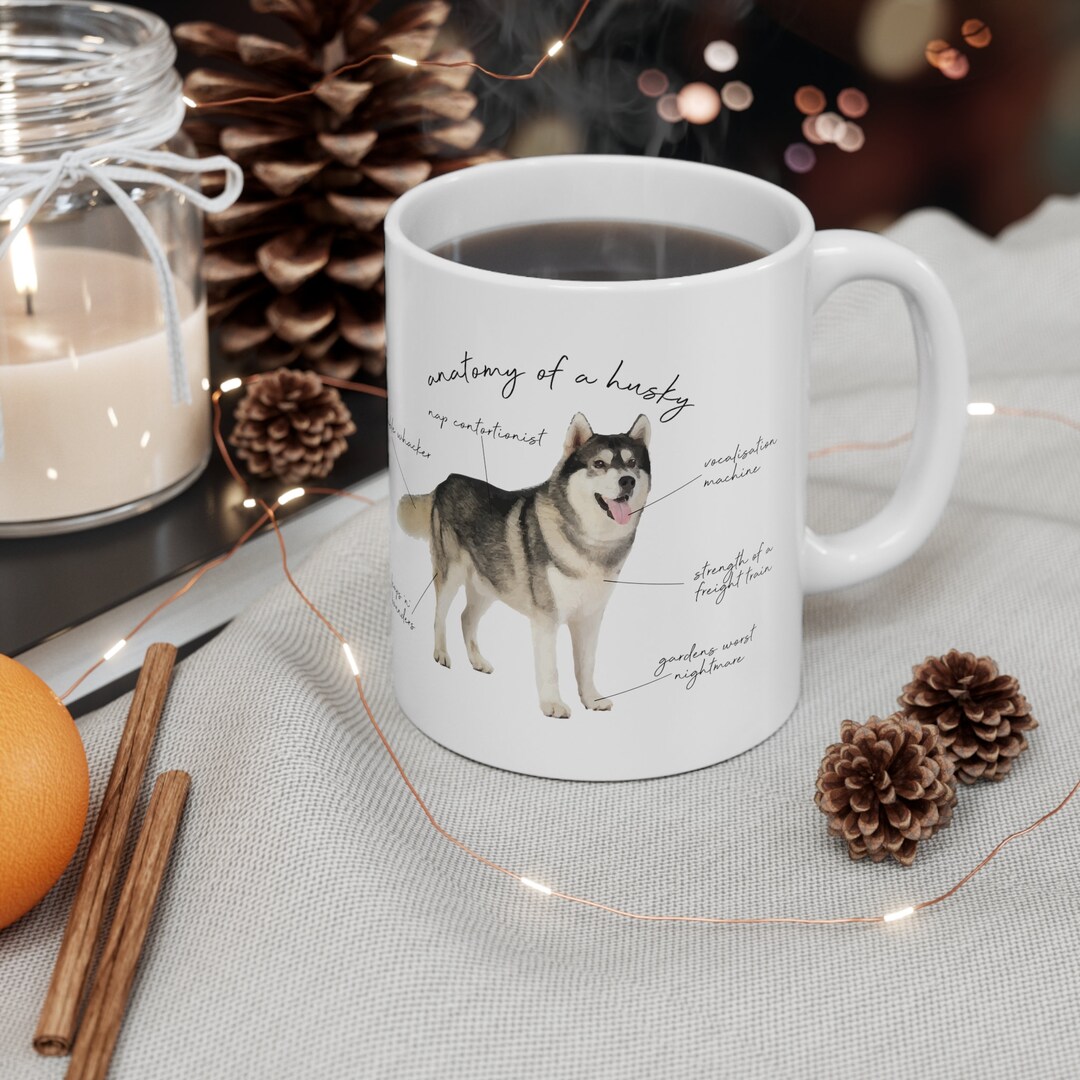 Anatomy of a Husky Coffee Mug Made for Dog Lovers - Etsy