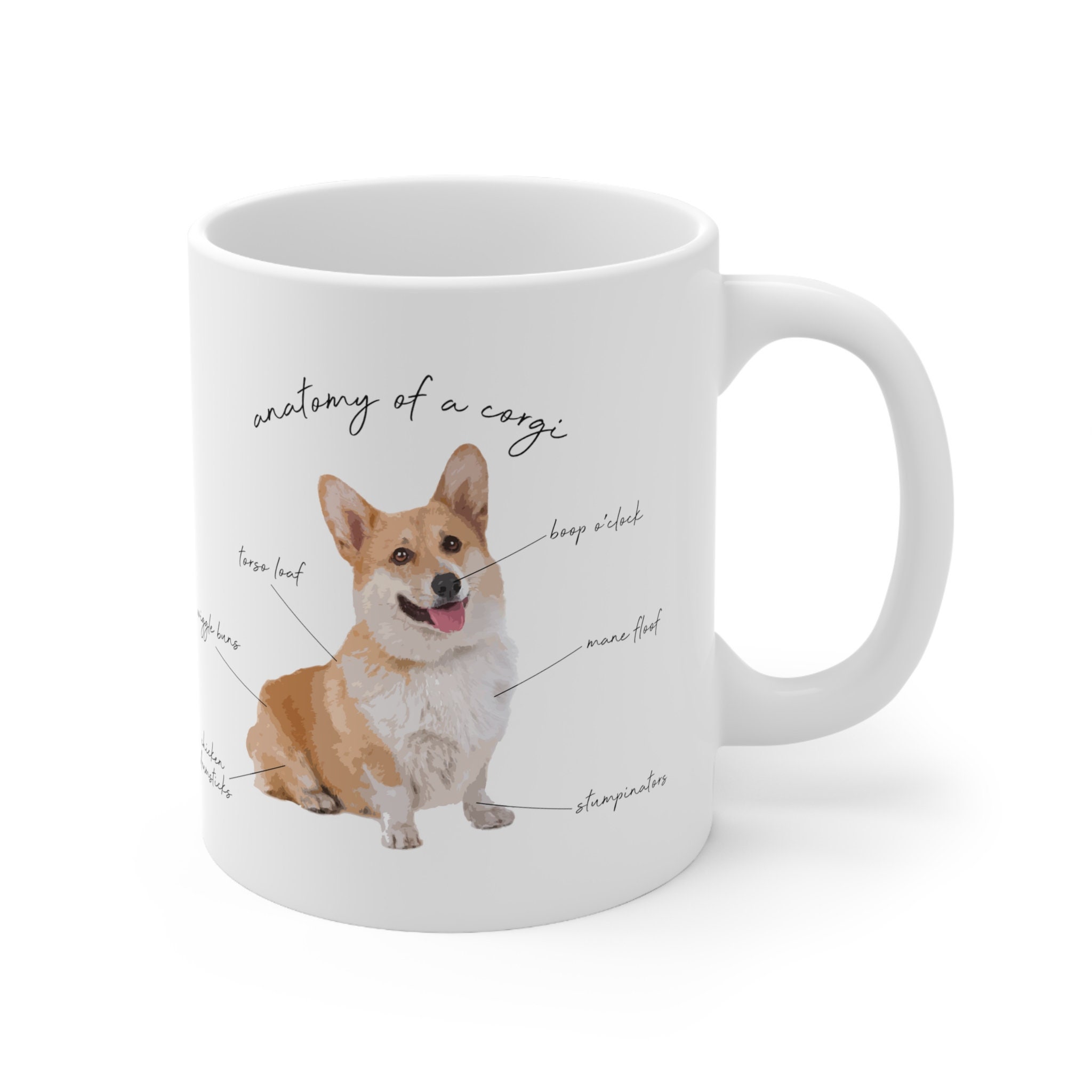 Anatomy of a Corgi Coffee Mug Made for Dog Lovers - Etsy