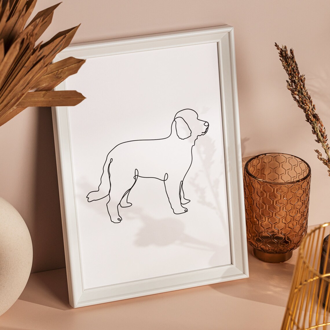Labradoodle Line Art Wall Print Made for Dog Lovers - Etsy