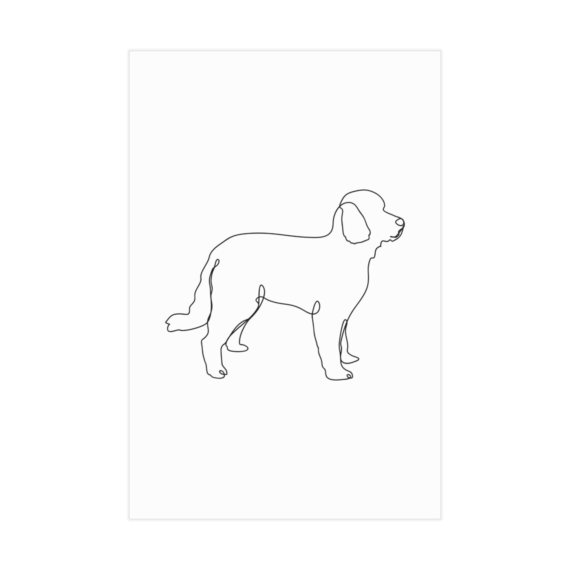 Labradoodle Line Art Wall Print Made for Dog Lovers - Etsy