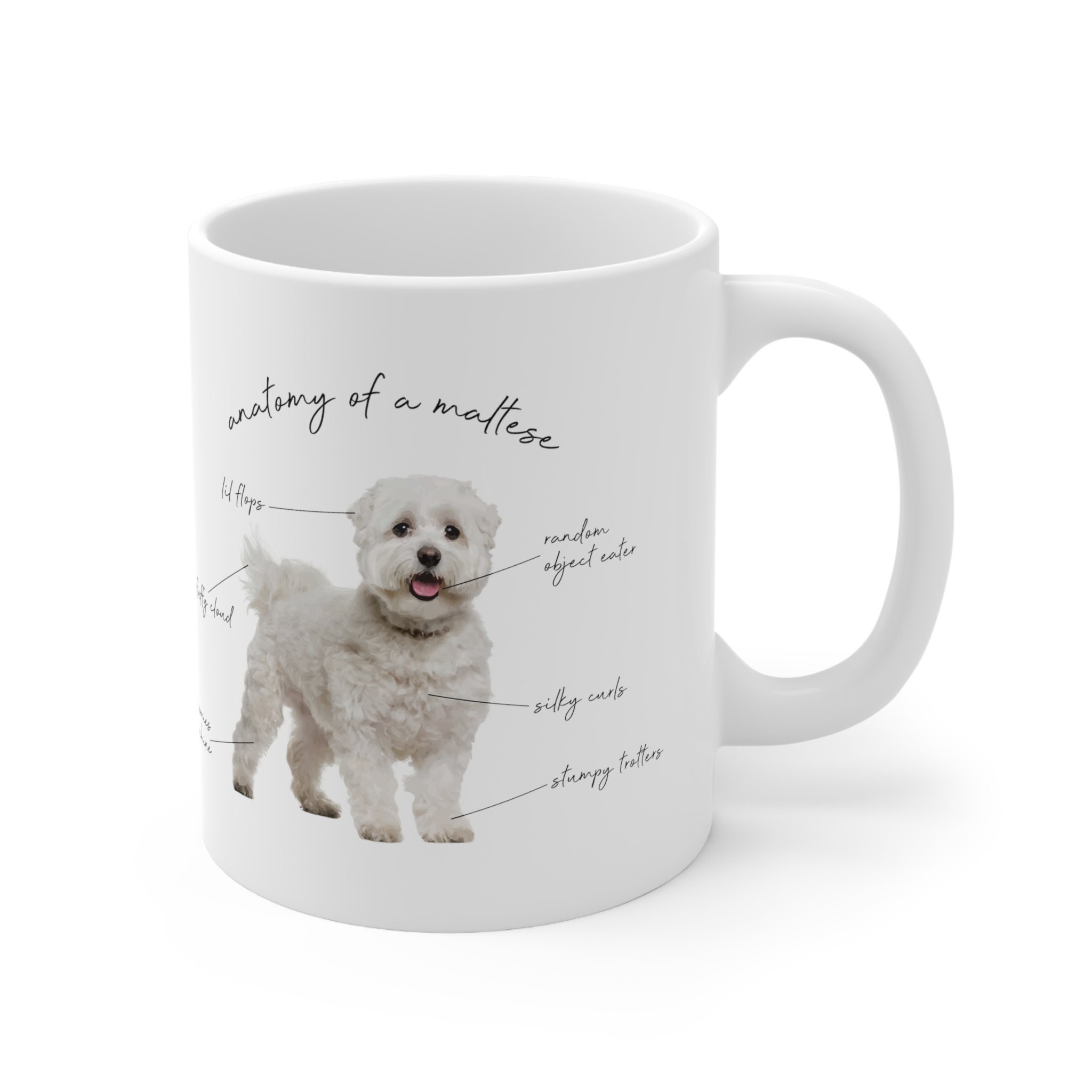 Anatomy of a Maltese Coffee Mug Made for Dog Lovers - Etsy