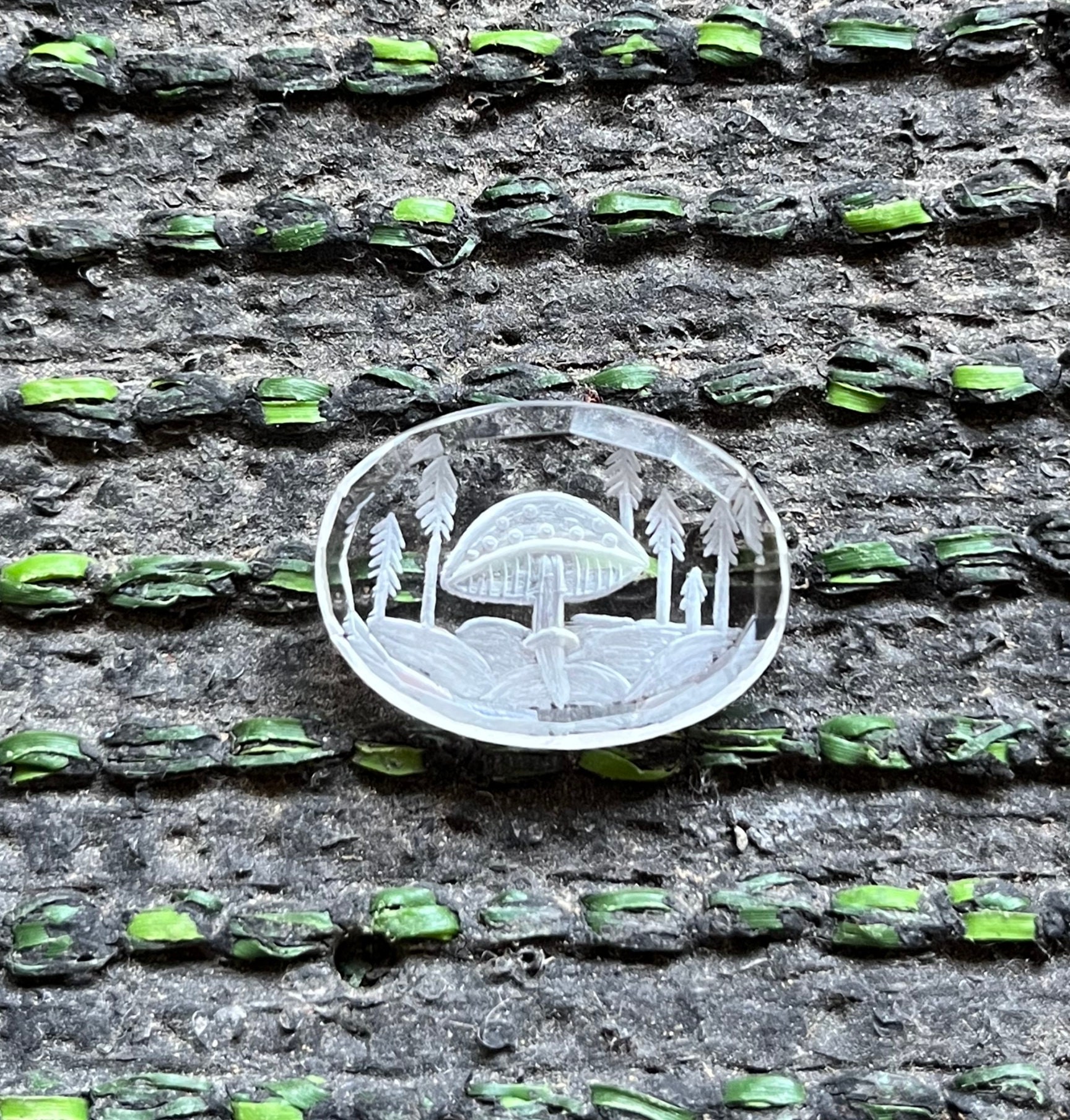 Rock Crystal Intaglio Carving - Intaglio Gem Carving Clear Crystal ...