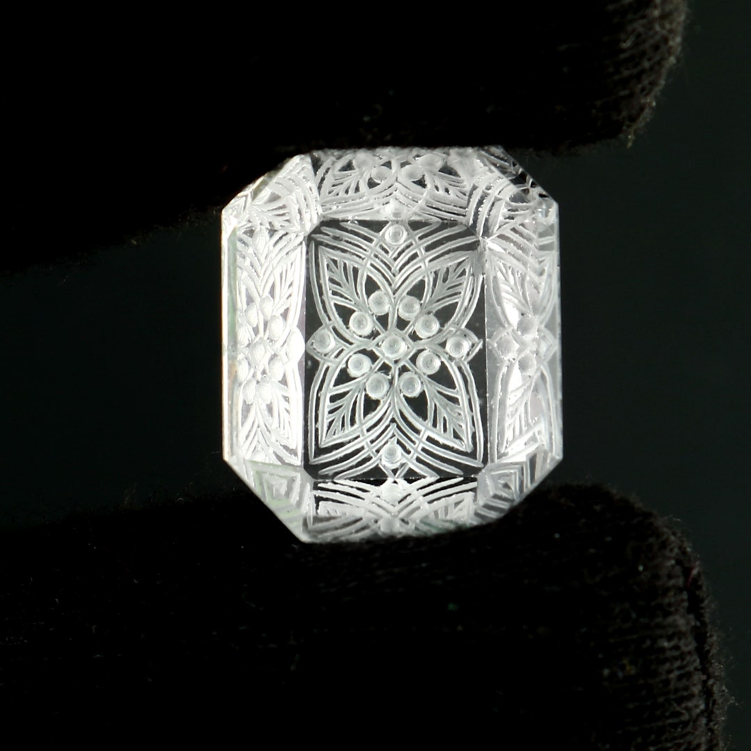 Natural Crystal Quartz Fantasy Cut Gemstone - Crystal Fancy Carving ...