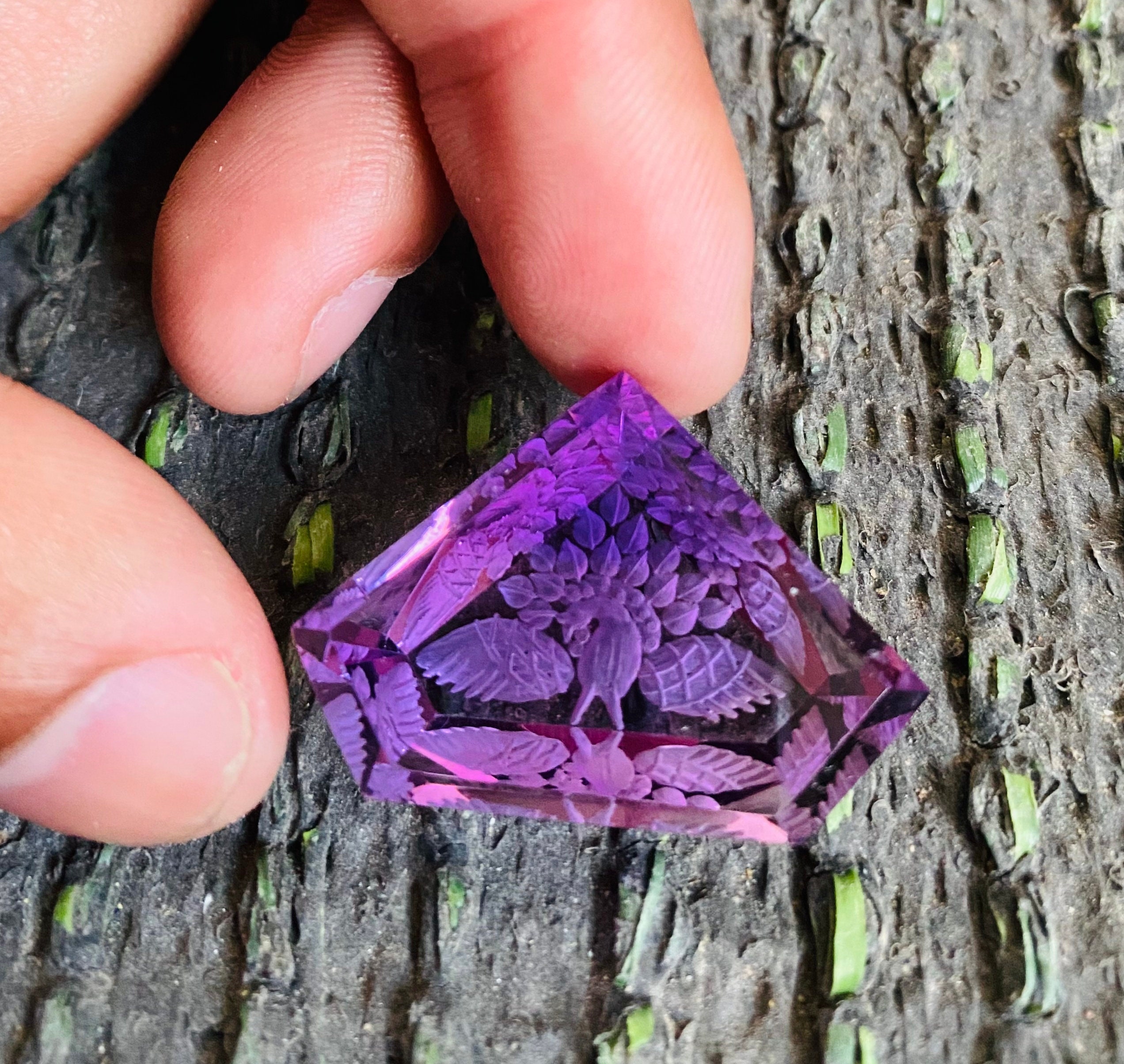 Natural Amethyst Fantasy Cut Carving Fantasy Cut Gemstone Amethyst ...