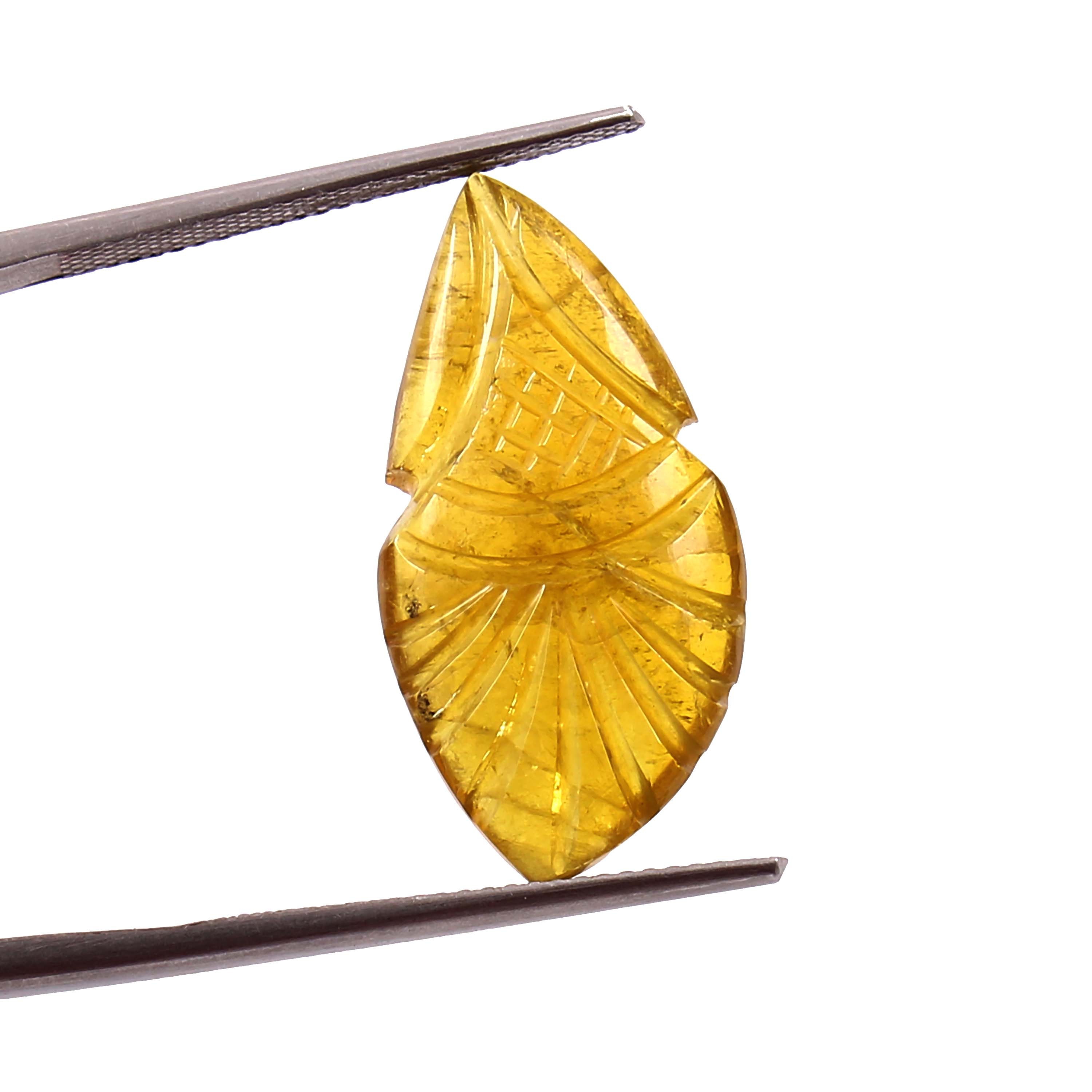 Natural Tourmaline Carved Yellow Tourmaline Carving Gemstone - Etsy UK