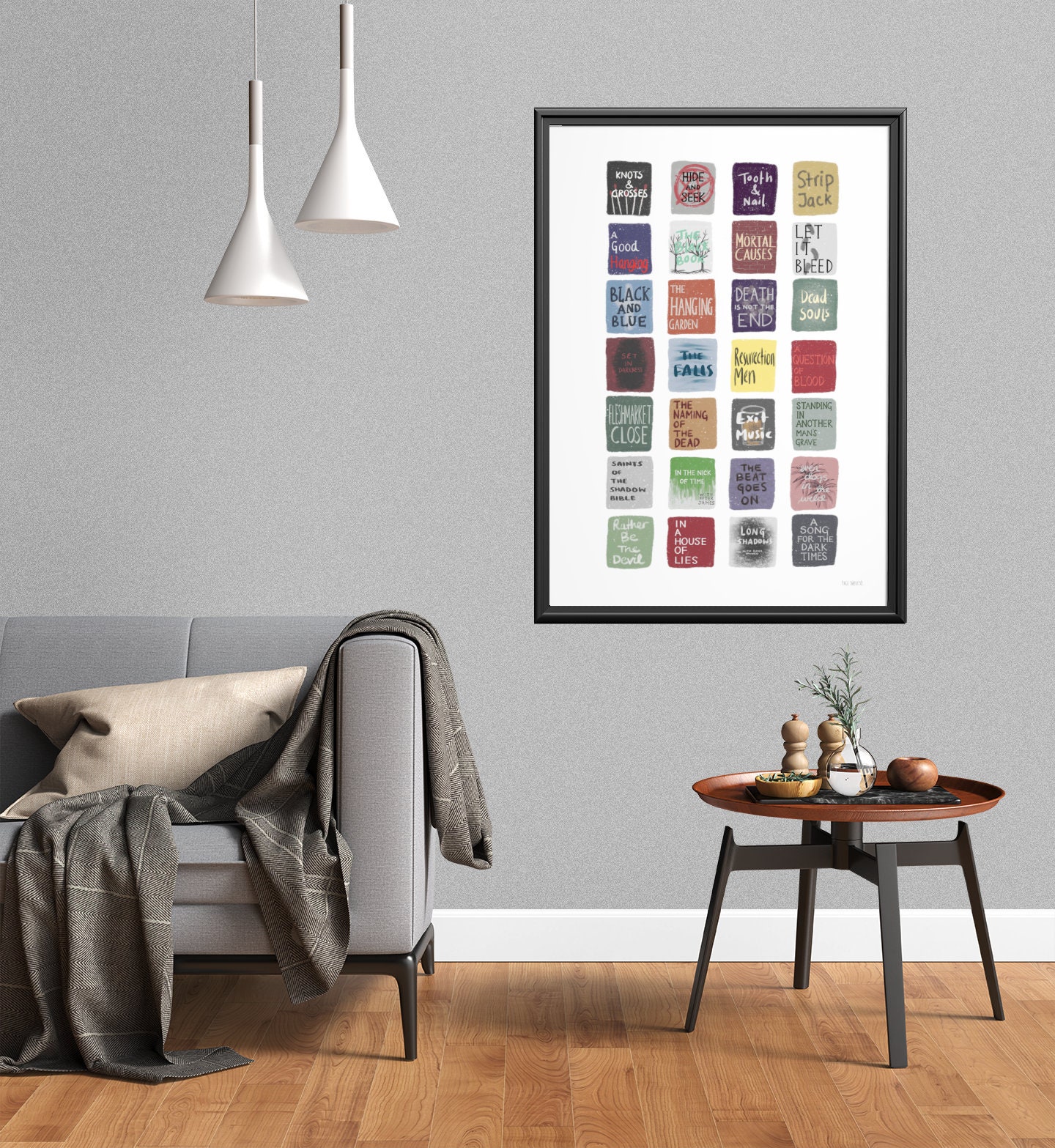 Rebus Complete Collection | Ian Rankin Book Covers Poster | Library Art ...