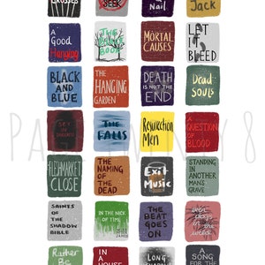 Rebus Complete Collection | Ian Rankin Book Covers Poster | Library Art ...