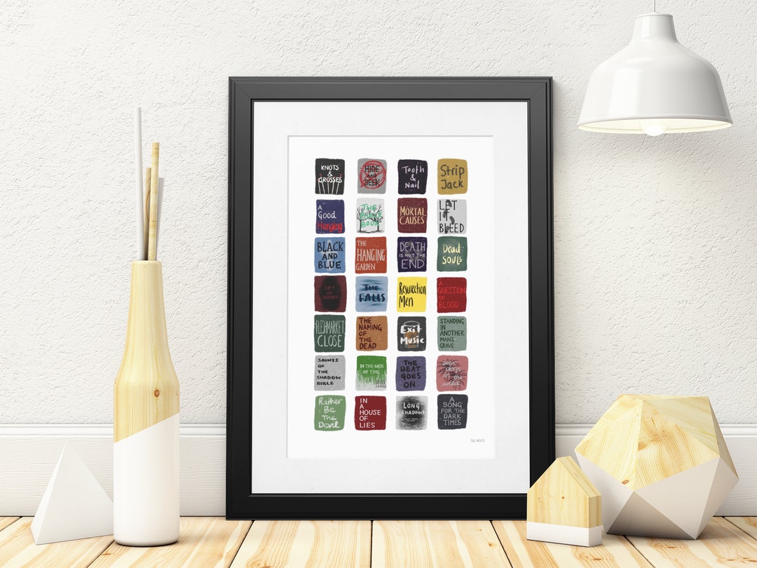 Rebus Complete Collection A3 | Ian Rankin Book Covers Poster | Library ...