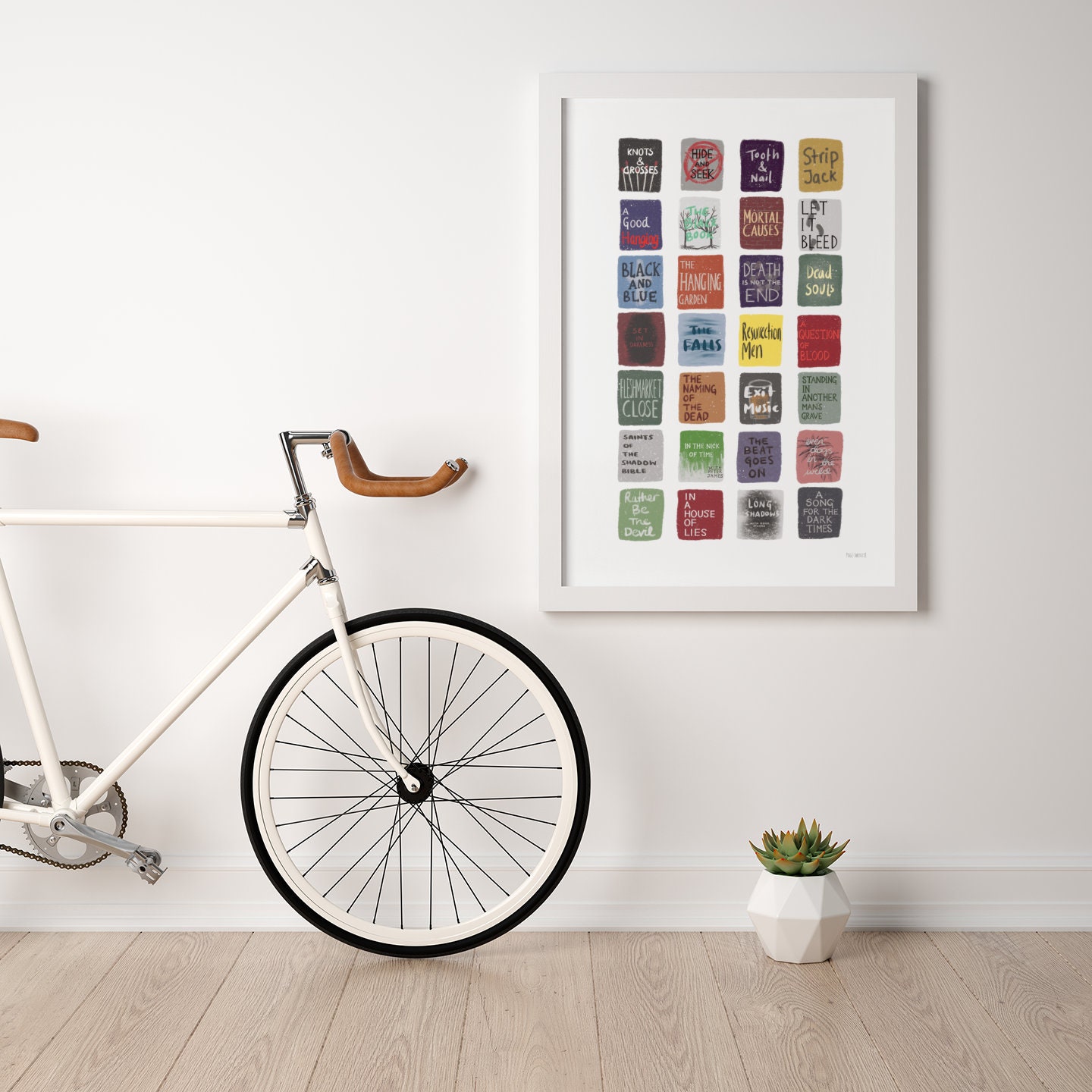 Rebus Complete Collection | Ian Rankin Book Covers Poster | Library Art ...