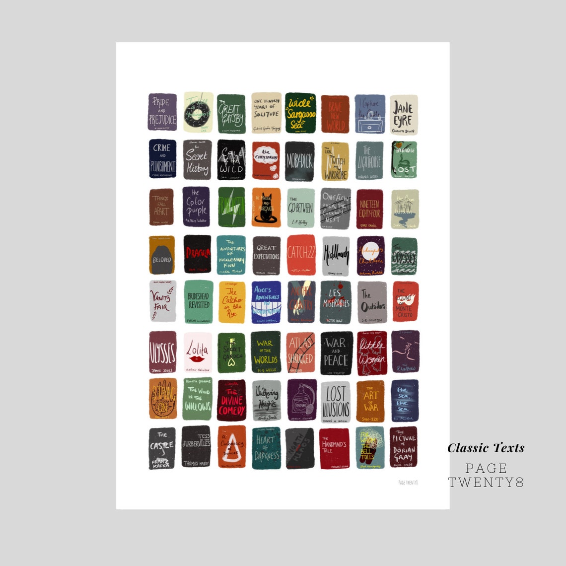 Classic Books Library Poster Book Covers Art Penguin | Etsy