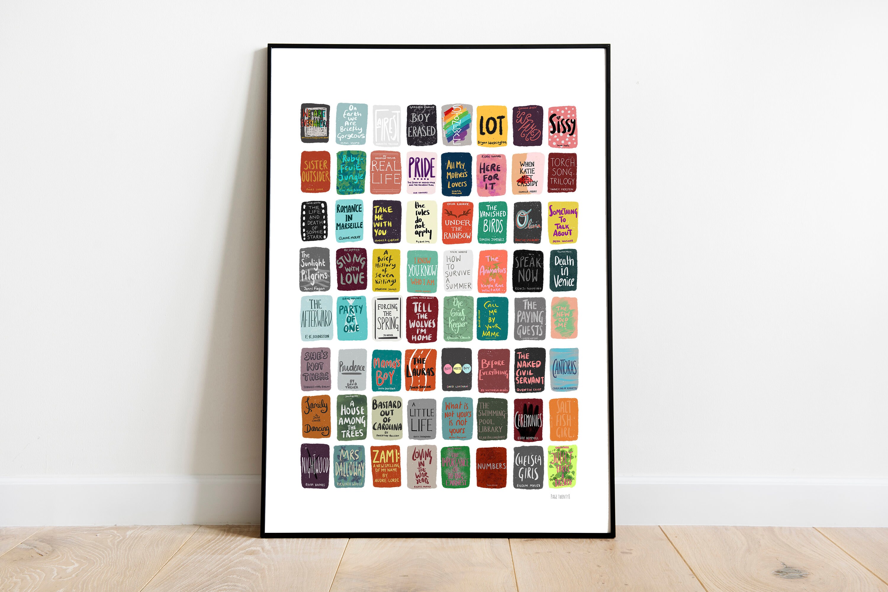 LGBTQA Books Book Covers A3 Poster LGBTQ Art Inclusive Books Library ...