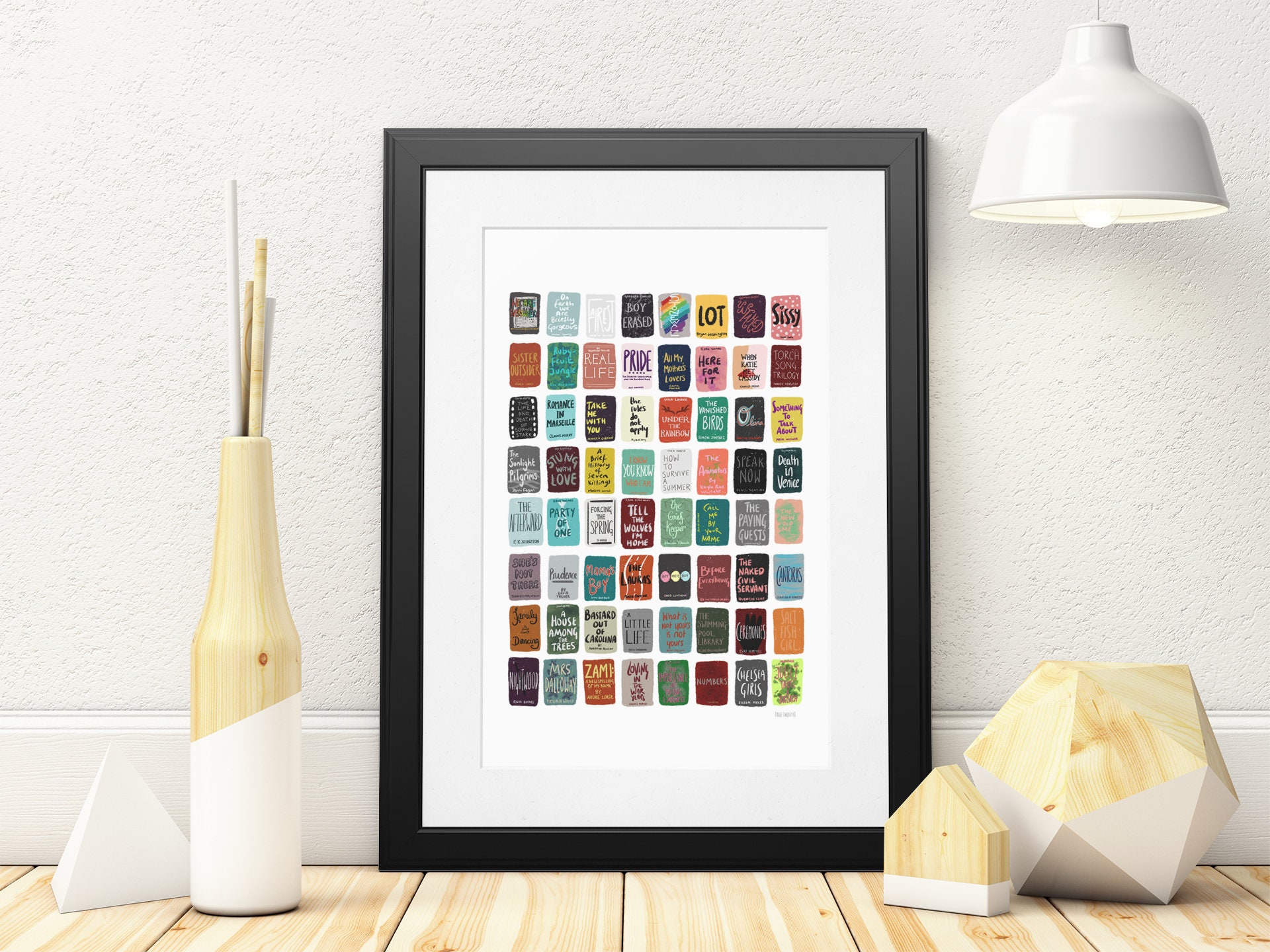 LGBTQA Books Book Covers A3 Poster LGBTQ Art Inclusive Books Library ...