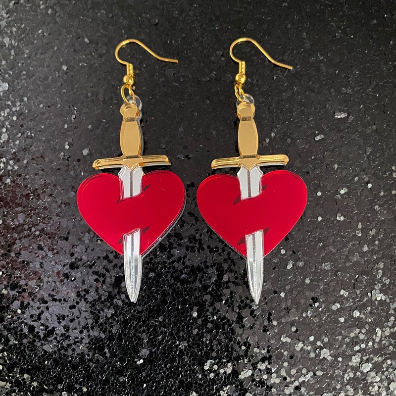 Dagger Earrings - Etsy