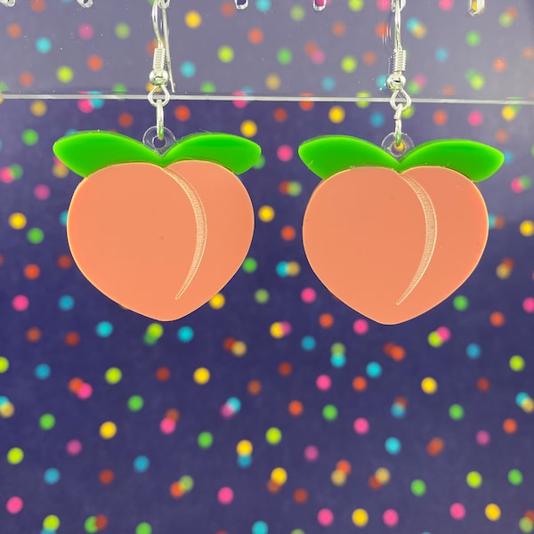 Peach Earrings - Etsy