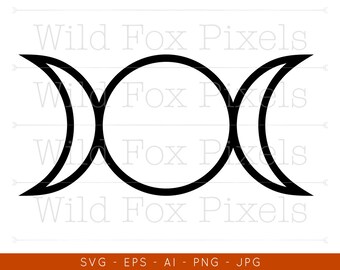 Triple Moon Svg - Etsy
