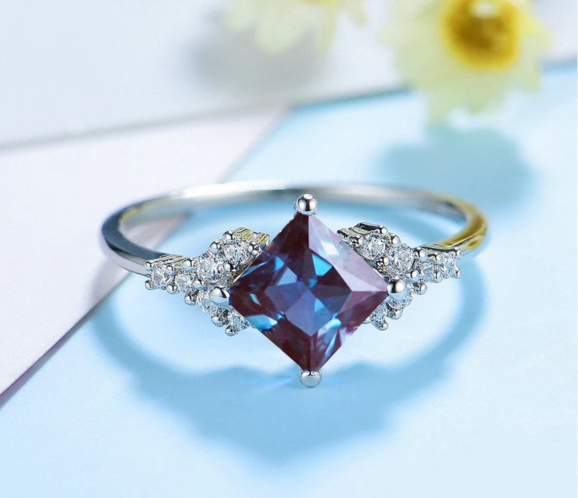 Alexandrite Ring-Alexandrite Gemstone Ring-925 Strling | Etsy