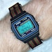 Casio Watch With Turquoise Screen Mod and James Bond Nylon | Etsy