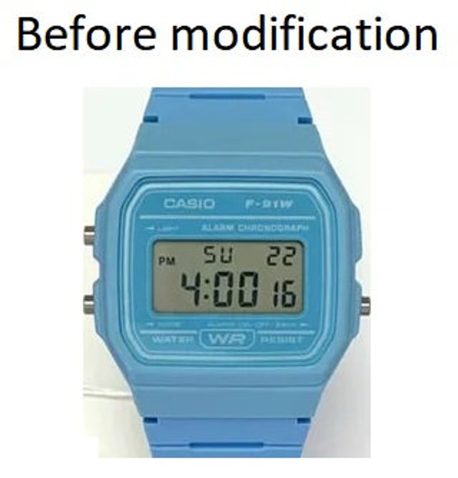 Casio Watch With Lime Green Screen Mod F-91WC-2AEF the Lime - Etsy