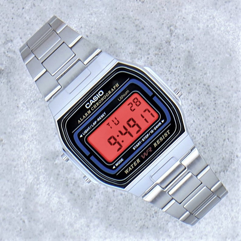 Modified Casio Watch With Flame Red Screen Filter Mod | Etsy UK