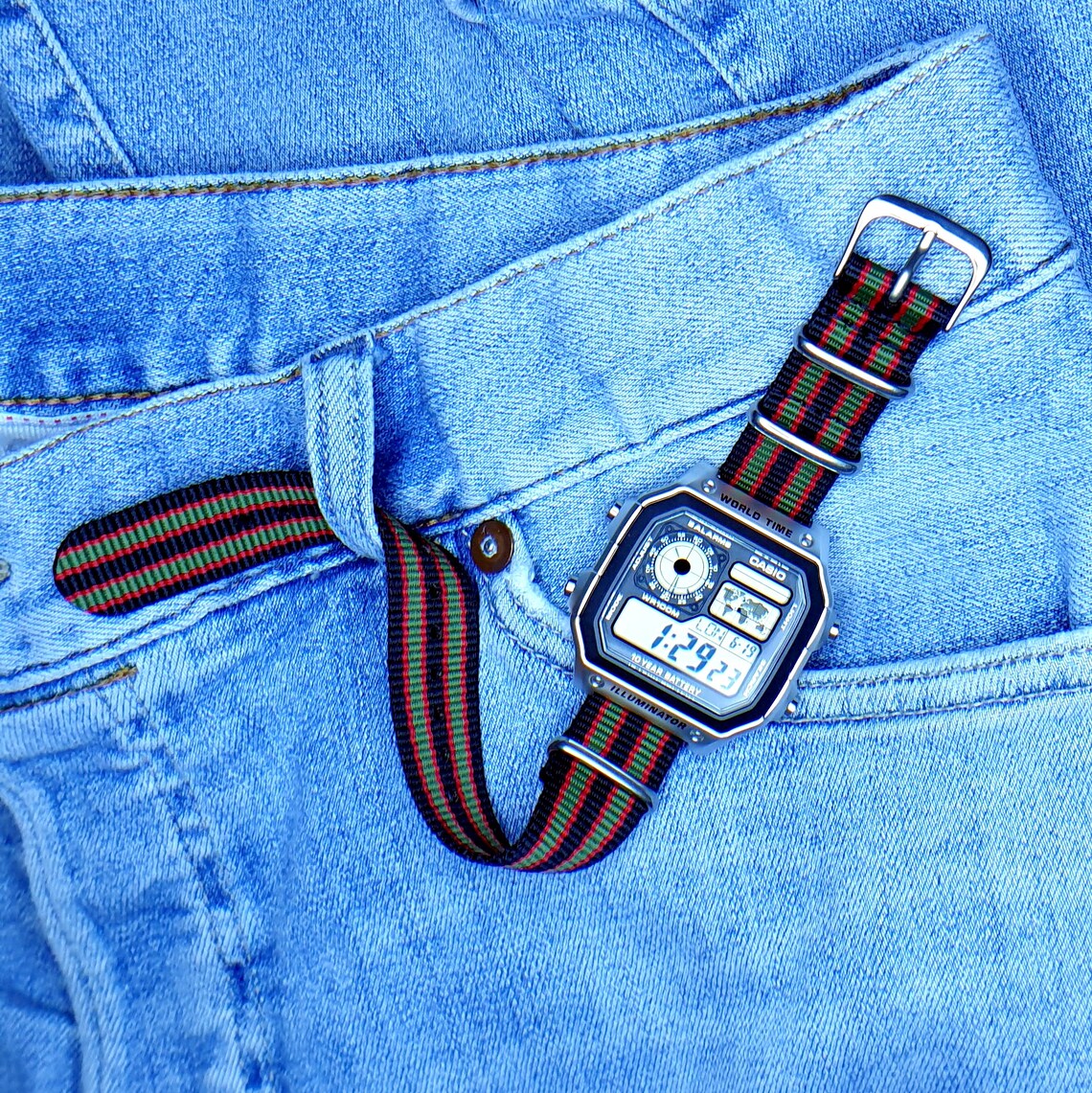 Casio World Time Silver Illuminator Watch With James Bond - Etsy