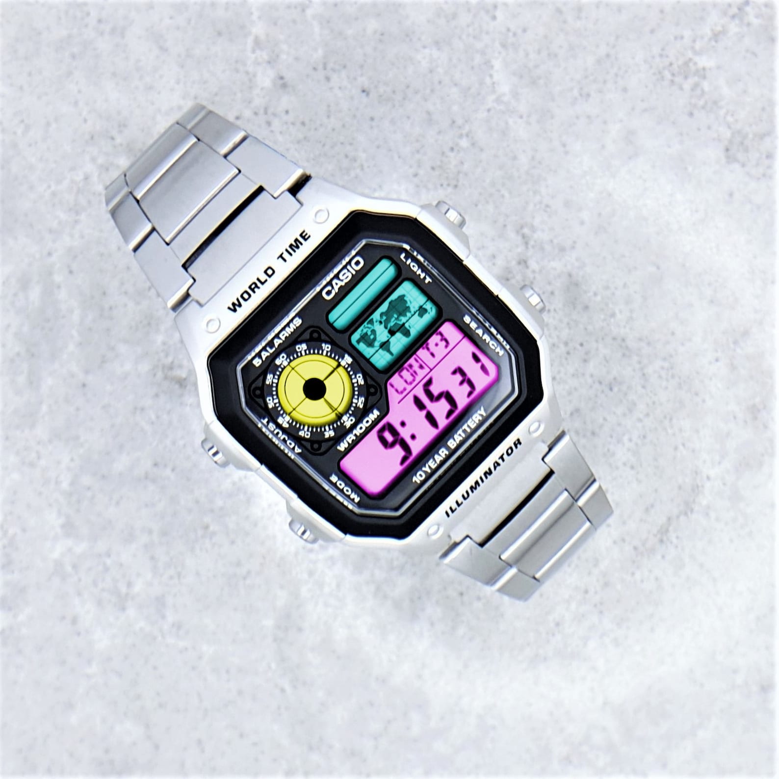 Casio World Time Watch With THREE Colour Screen Mod Pick Your - Etsy UK