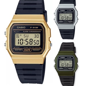 Casio F-91W Metallic Colour Edition Watch With Blue Screen Mod (three Watch Options to Choose ...