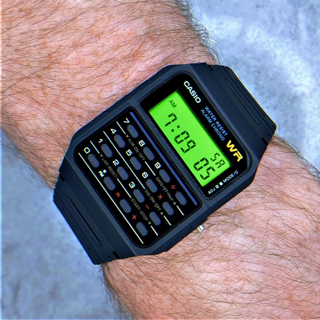 Casio Calculator Watch With Green Screen Mod (CA-53W-1ER) - Etsy