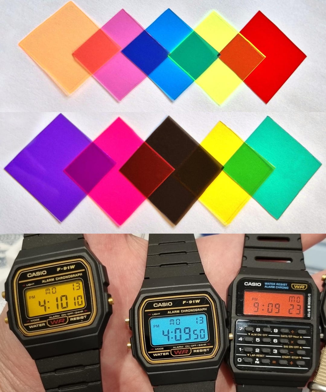 Colour Screen Modification Kit - Pack of 20 Colour Filters for Watch ...