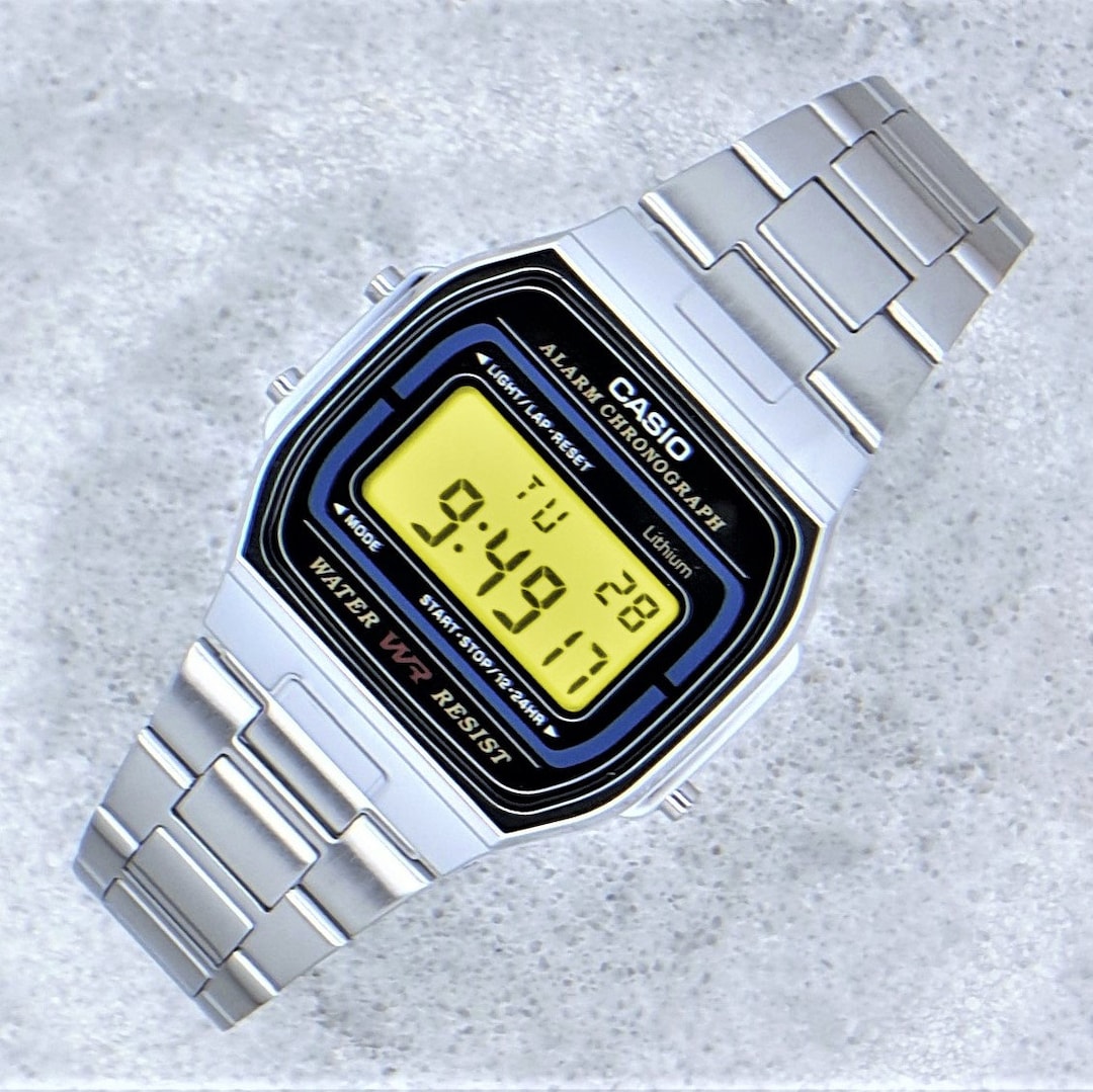 Modified Casio Watch With Canary Yellow Screen Filter Mod (A164WA-1VES ...