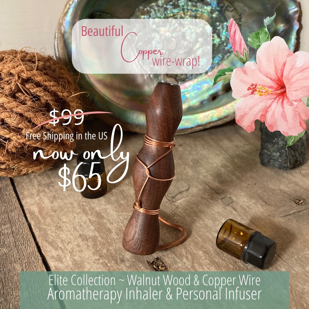 Elite Walnut Wood W/copper Wire-wrap Aroma Inhaler | Quit Styx ...