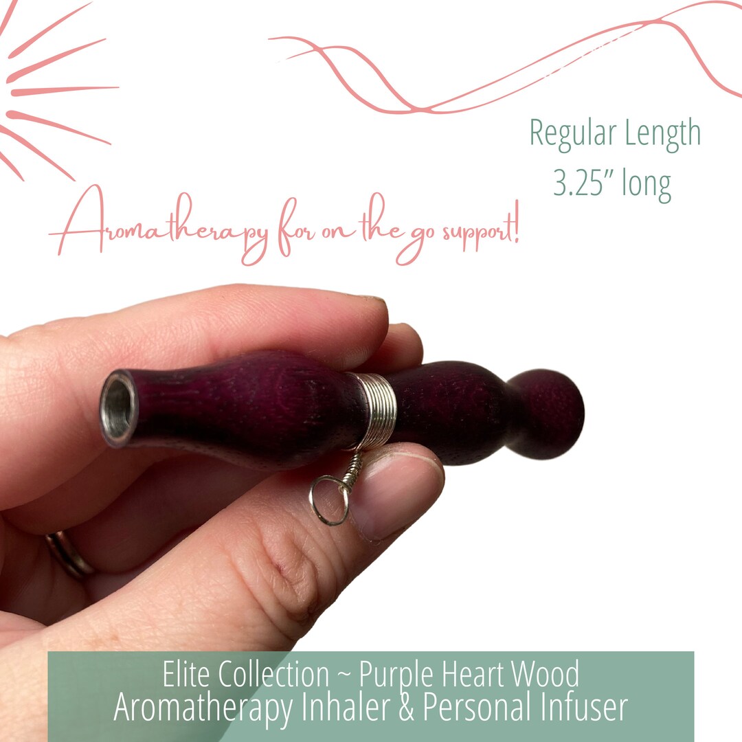 Elite Purple Heart Wood Inhaler With Necklace Portable Diffuser ...