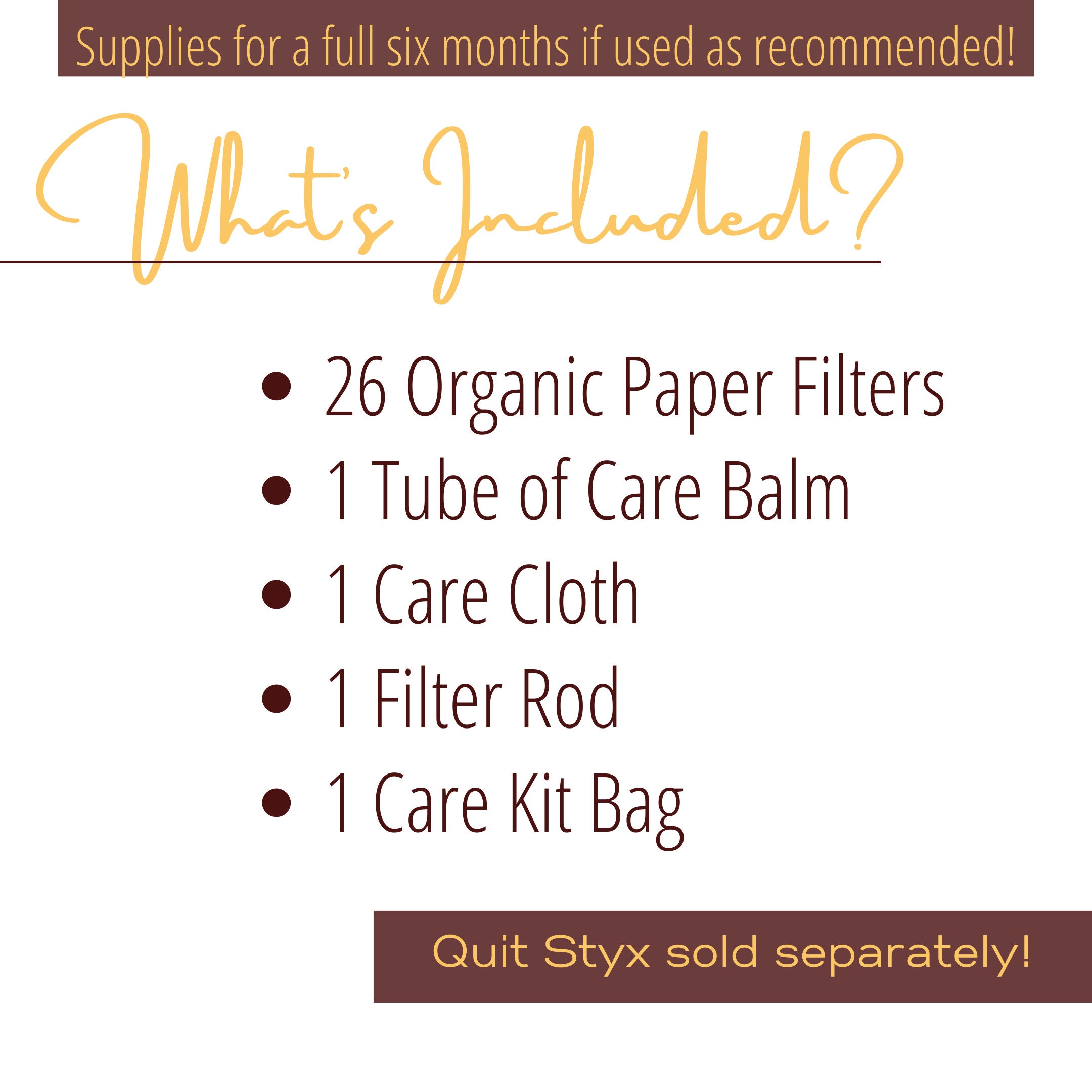 Quit Styx Care Kits (with Filter Refills) | Quit Styx Sold Separately ...