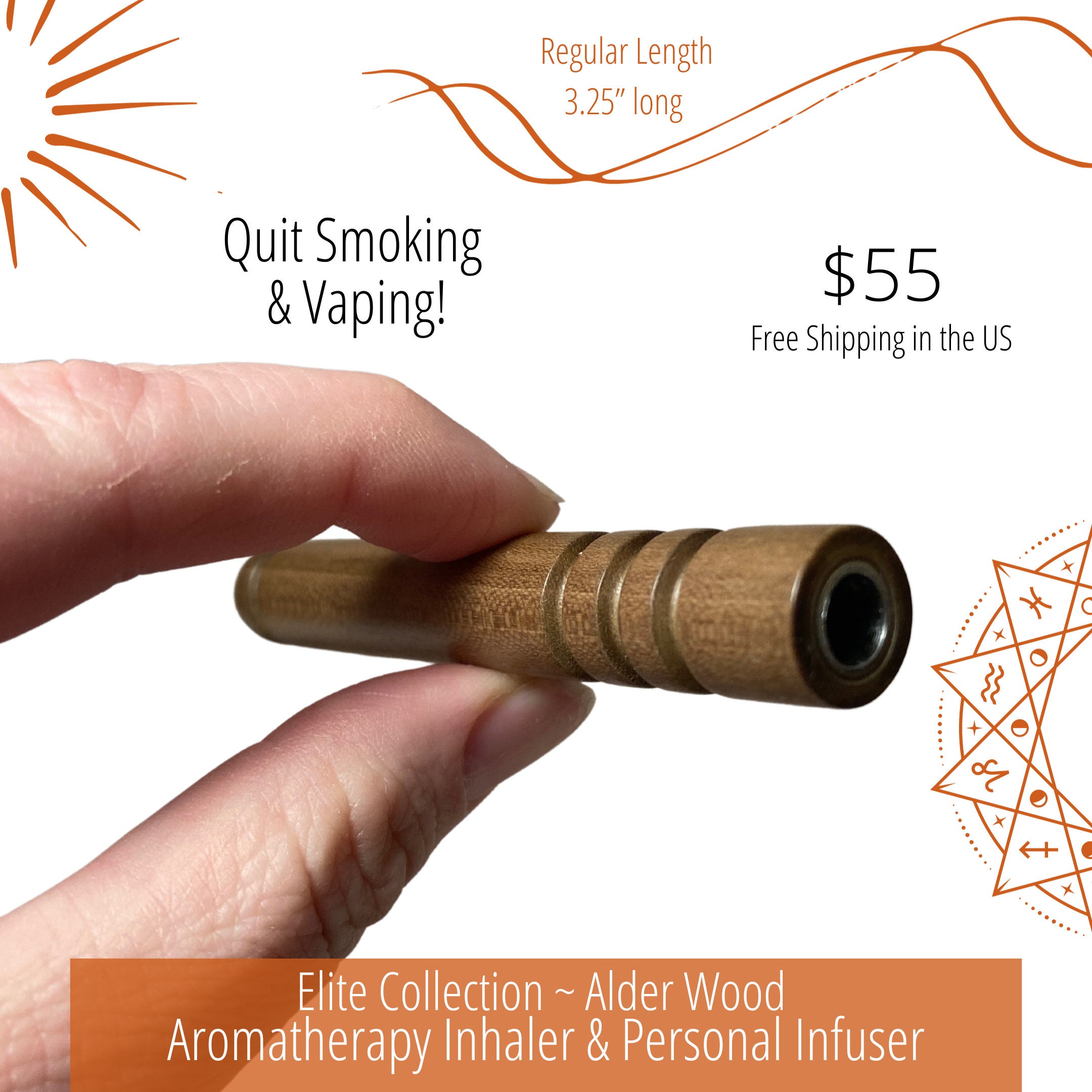 Elite Alder Wood Quit Styx Inhaler Portable Diffuser Essential Oils ...