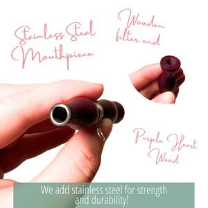 Elite Purple Heart Wood Inhaler With Necklace Portable Diffuser ...