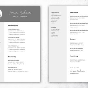 Curriculum Vitae Template, Cover Sheet, Application Templates German ...