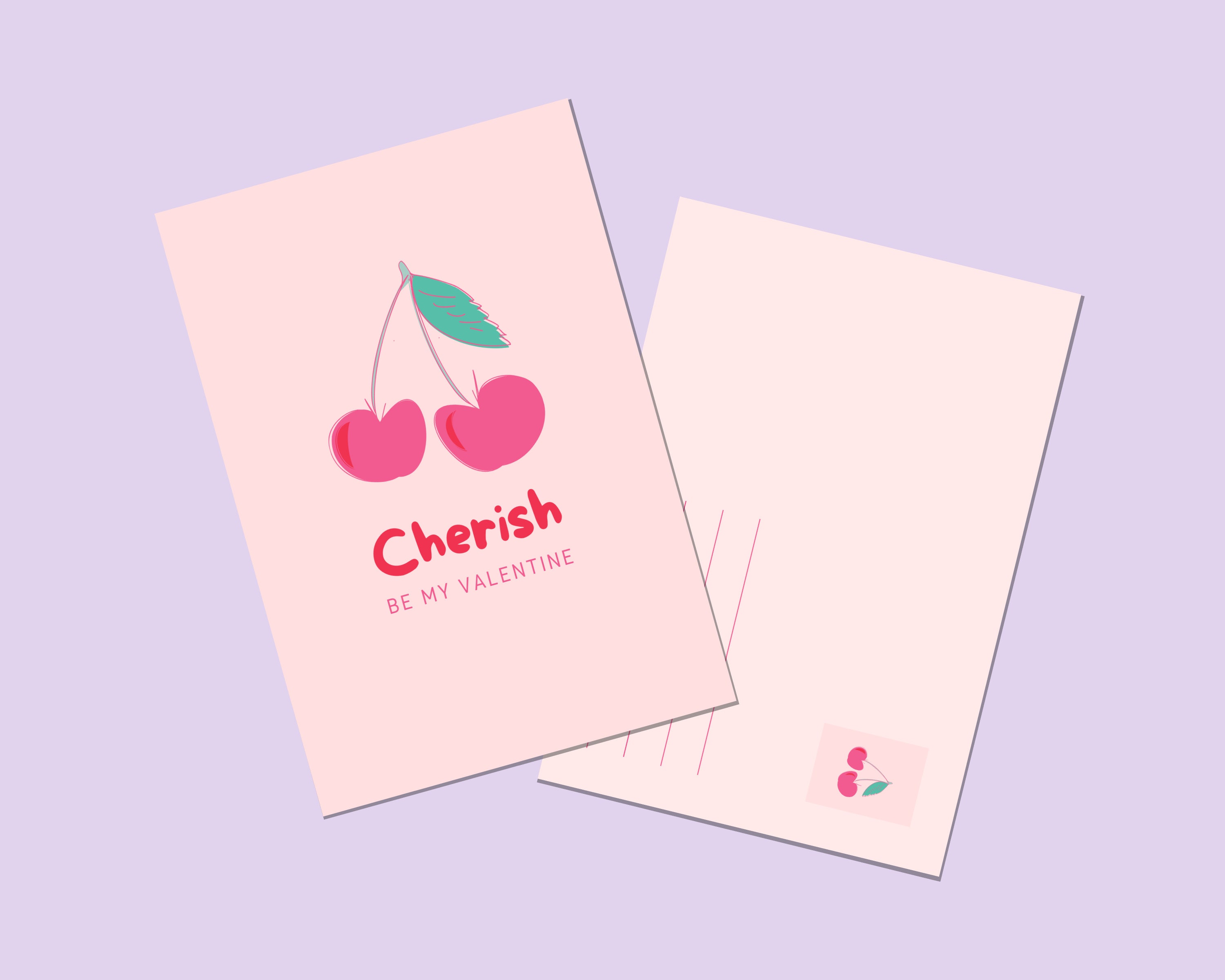 Cherry Post Card | Cherish ~ Be My Valentine ~ | Printable Art | Cherry ...