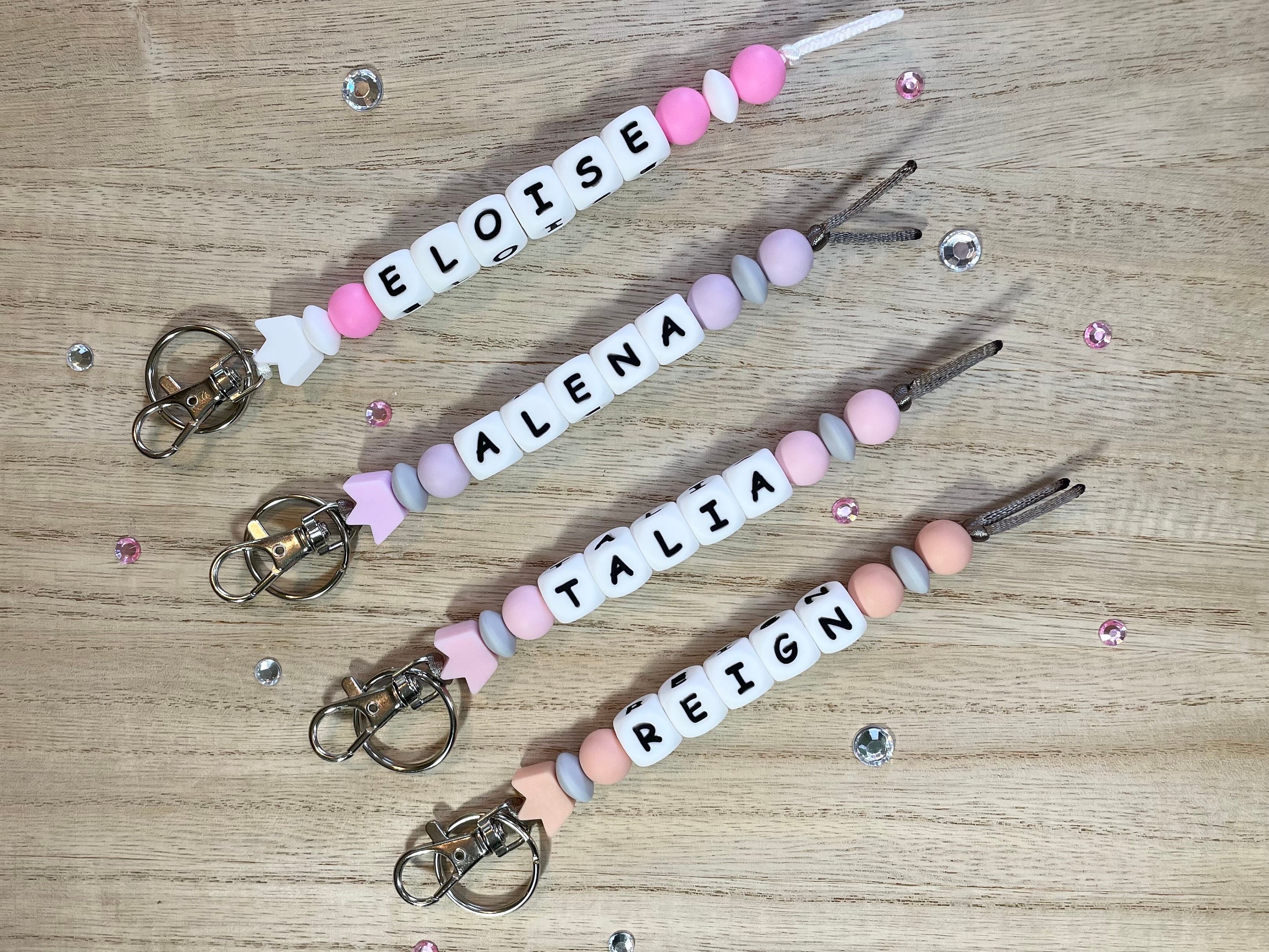 Crown Custom Name Silicon Bead Backpack Keychain Prince / - Etsy