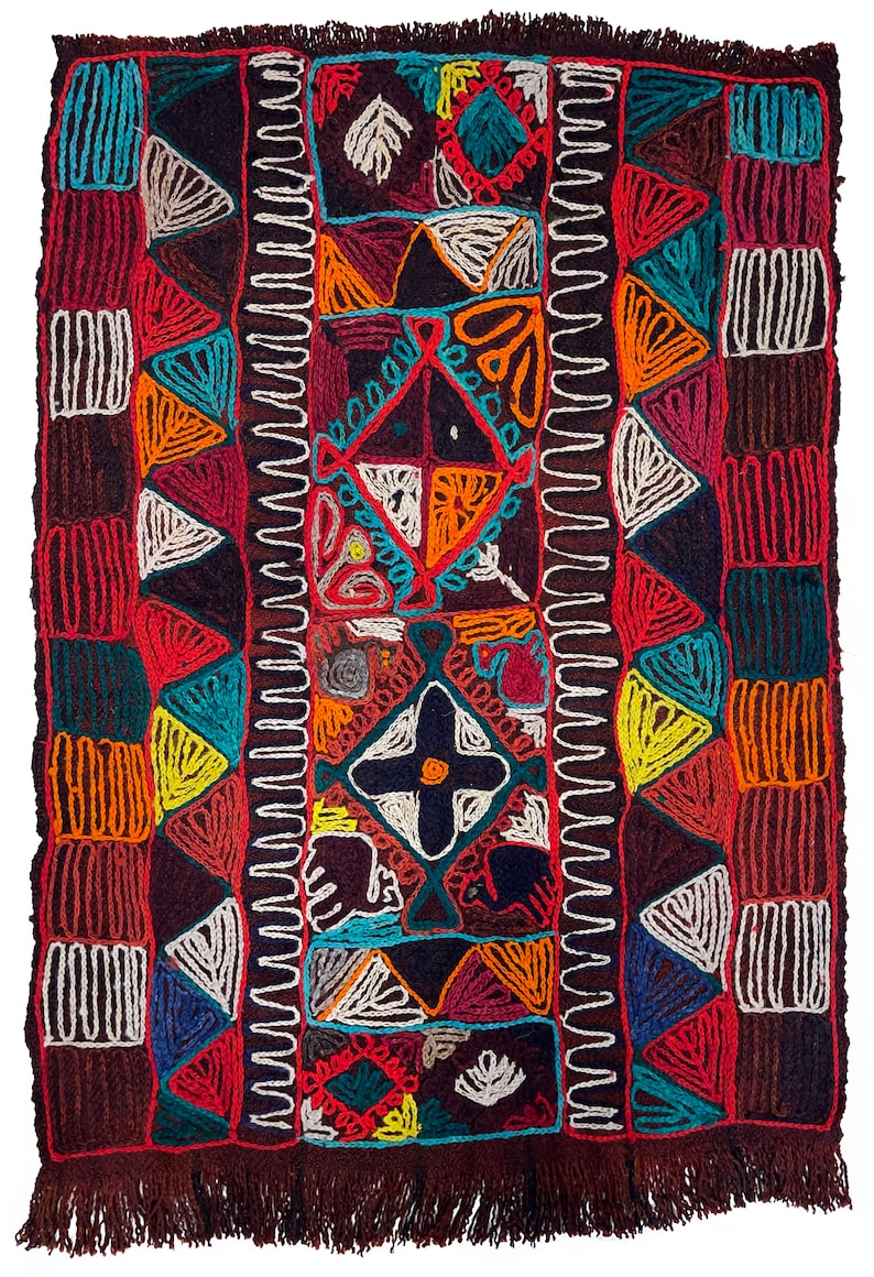 Small Marash Embroidered Arabic Kilim Vintage Samawa Iraq-syria Small ...