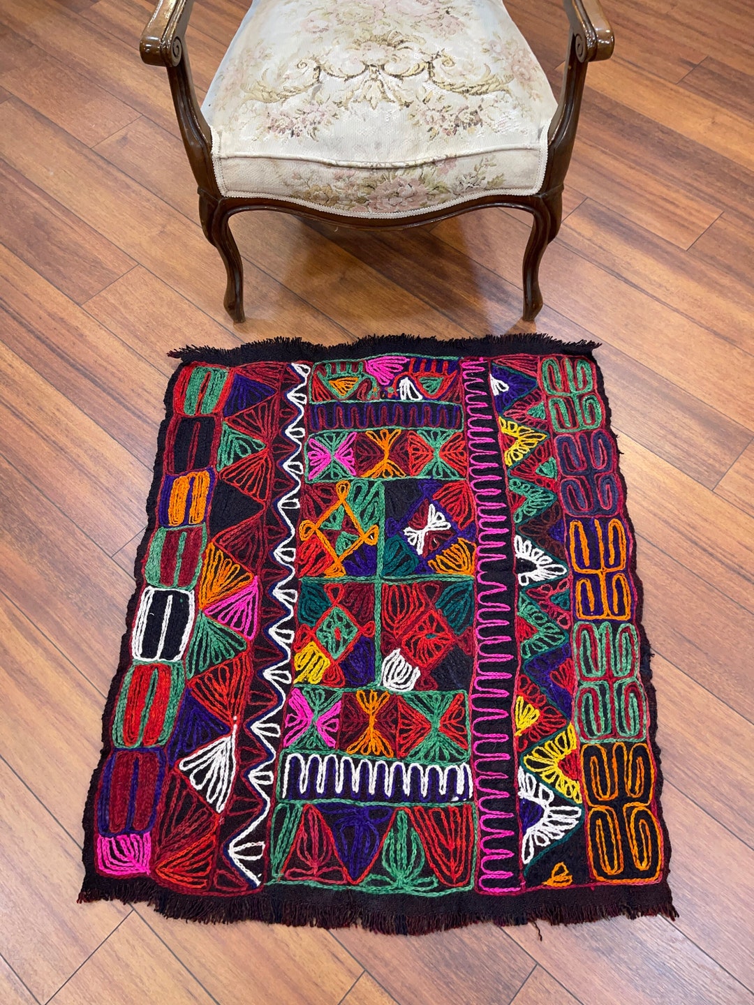 Small Marash Embroidered Arabic Kilim Vintage Samawa Iraq-syria Small ...
