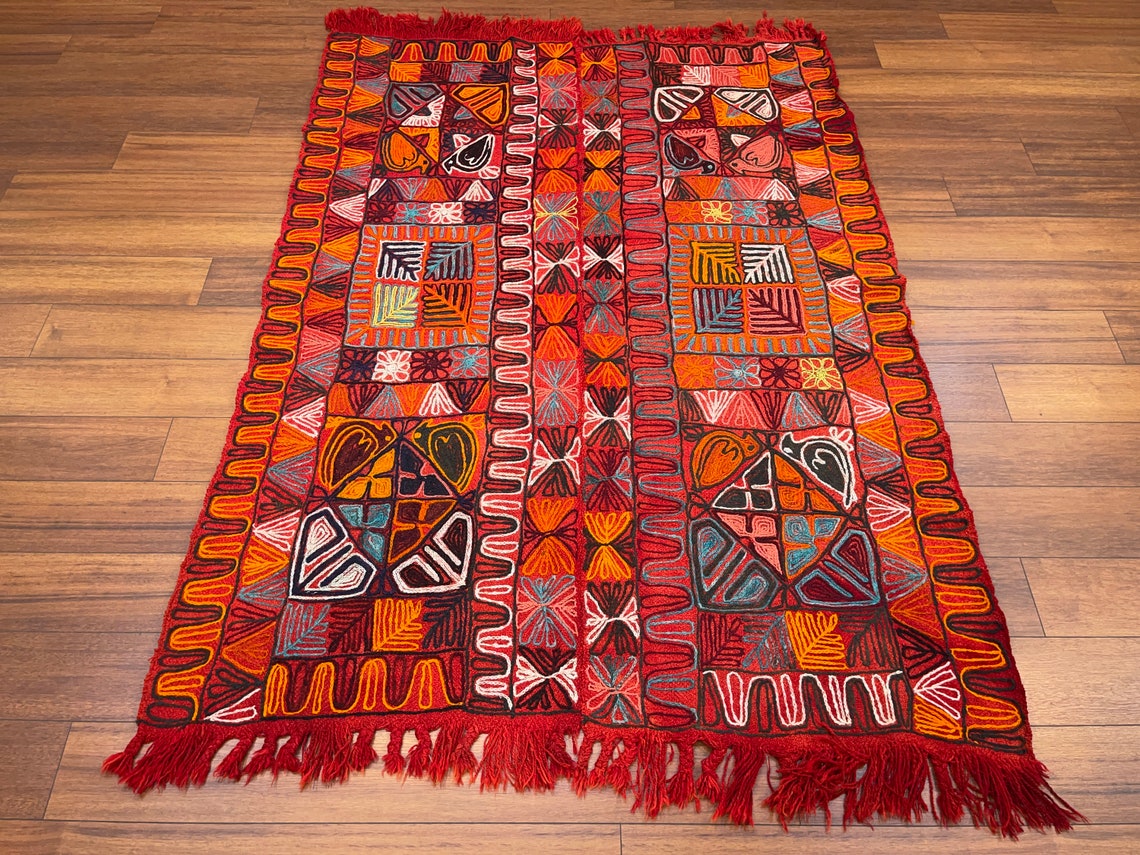 Iraqi Marash Embroidered Arabic Kilim - Vintage Samawa Iraq-syria ...