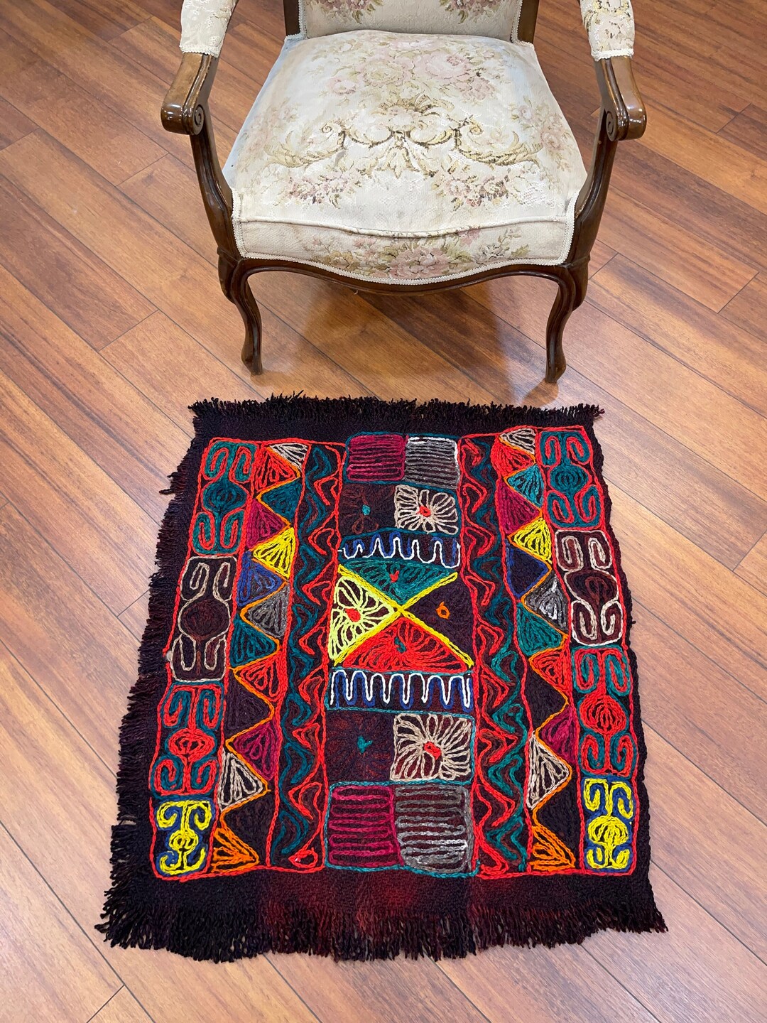 Small Marash Embroidered Arabic Kilim Vintage Samawa Iraq-syria Small ...