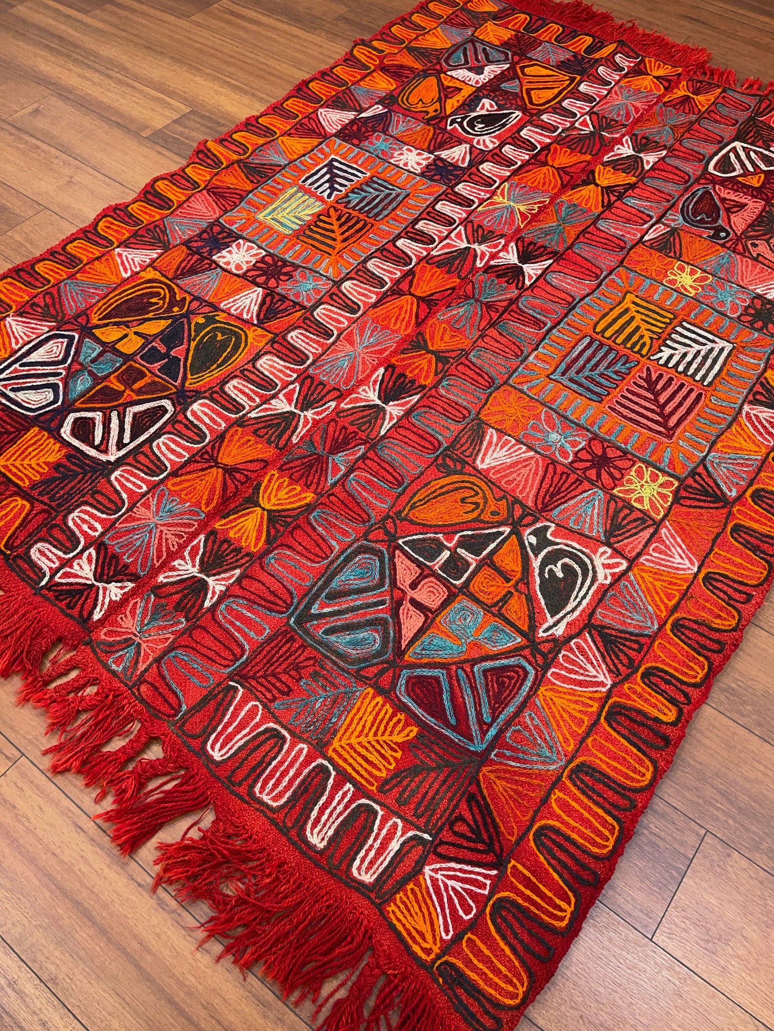 Iraqi Marash Embroidered Arabic Kilim - Vintage Samawa Iraq-syria ...