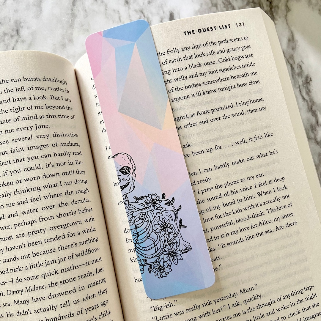 Skeleton Bookmark Halloween Bookmark Goth Bookmarks - Etsy