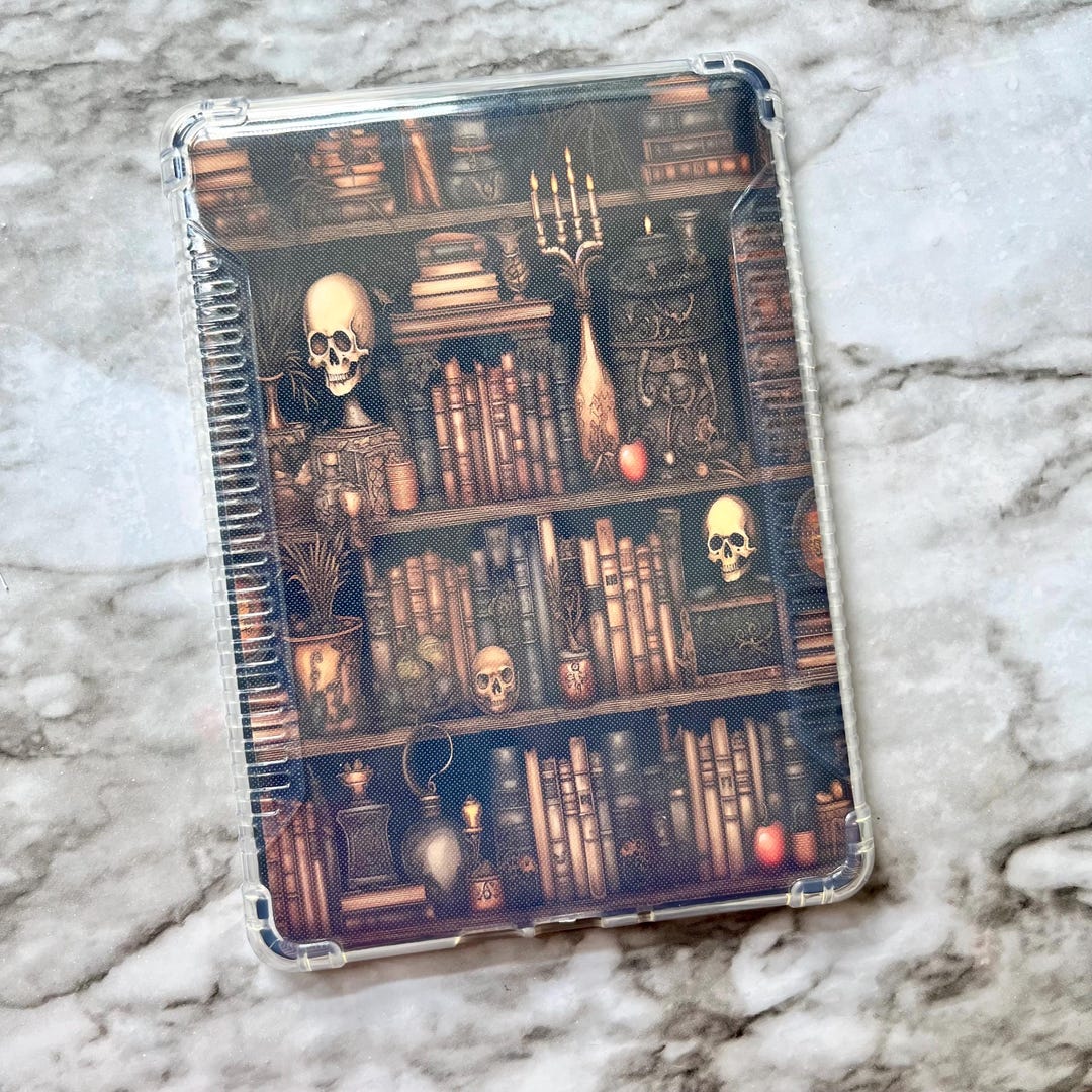 Gothic Bookshelf Kindle Insert E-reader Insert Kindle Decor for Clear ...