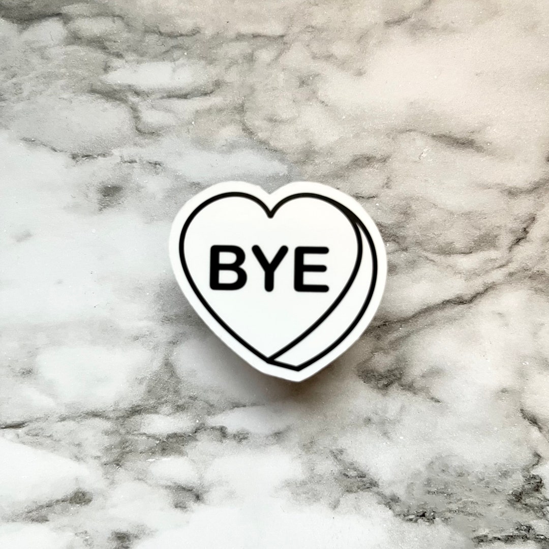Valentines Sticker Goth Valentines Day Heart Sticker Goth Stickers Bye ...