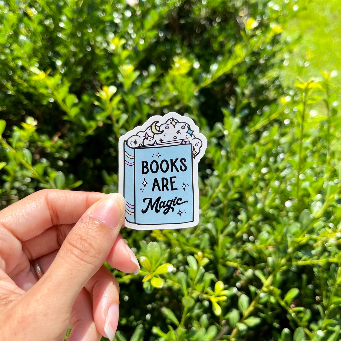 Book Stickers Books Are Magic Sticker Reading Sticker - Etsy