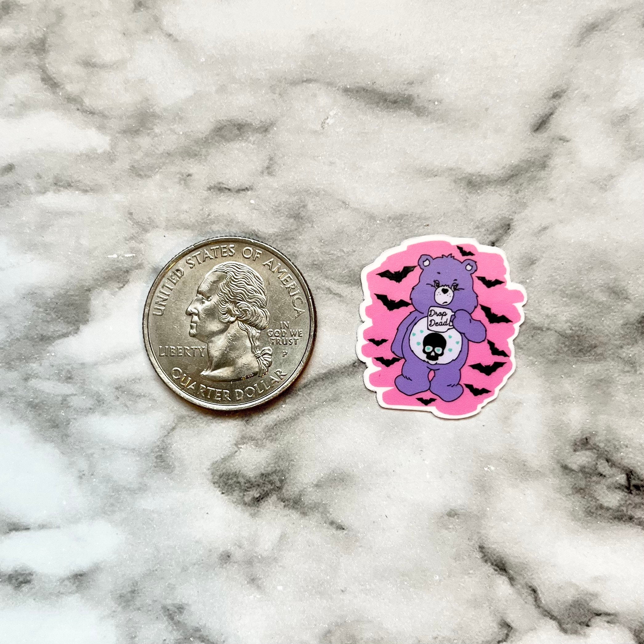 Grumpy Bear Sticker Goth Stickers Snarky Stickers - Etsy