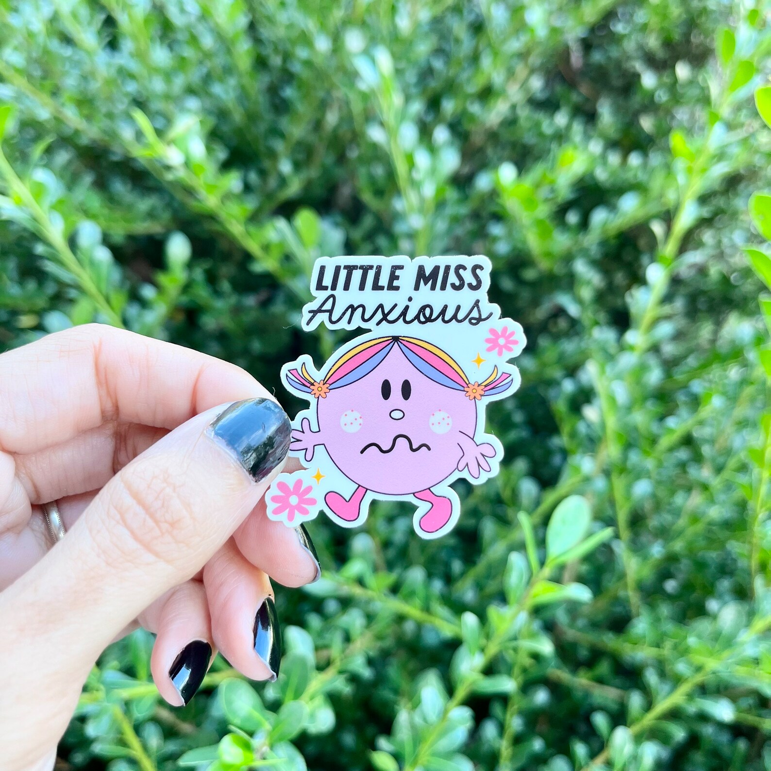 Anxious Stickers Little Miss Anxious Sticker Anxiety - Etsy