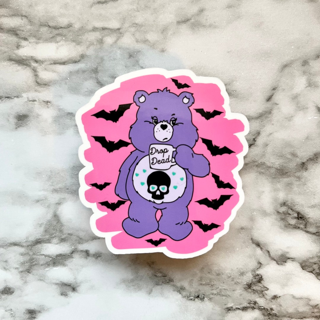Grumpy Bear Sticker • Goth Stickers • Snarky Stickers - Etsy