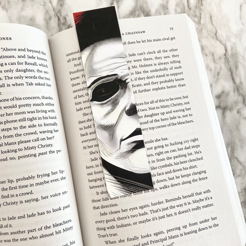 Horror Bookmark Killer Bookmark Goth Bookmarks Michael - Etsy